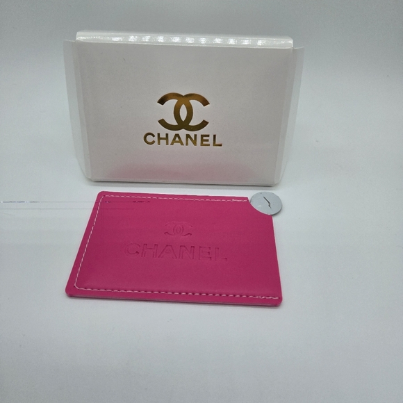 Accessories | Chanel Barbie Pink Mirror Card Holder | Poshmark